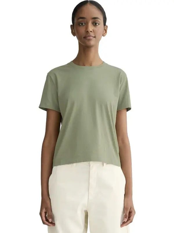 Everlane Box-cut Essential Cotton T-shirt - Sagebrush | No Pocket